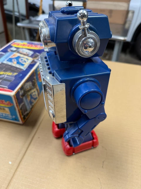 VINTAGE 1970S HORIKAWA SHOWA TELEVISION TV ROBOT TIN TOY JAPAN Working ...