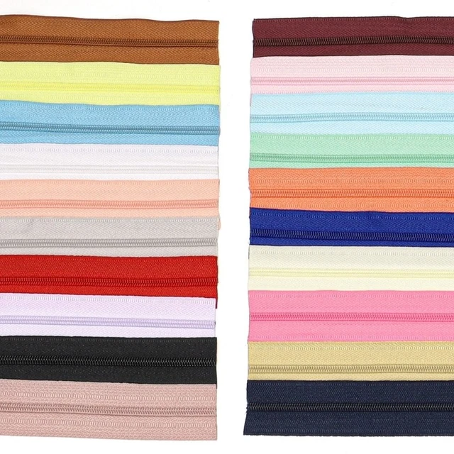SOLID COLOR SEWING Zippers #3 Nylon Coil Zippers for Sewing Craft ...