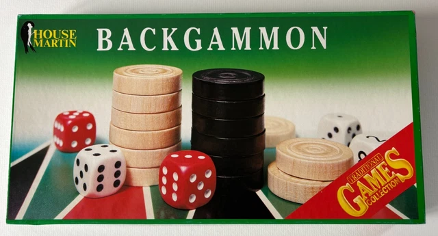 VINTAGE BACKGAMMON BOARD Game House Martin Vgc Complete £9.98 - PicClick UK