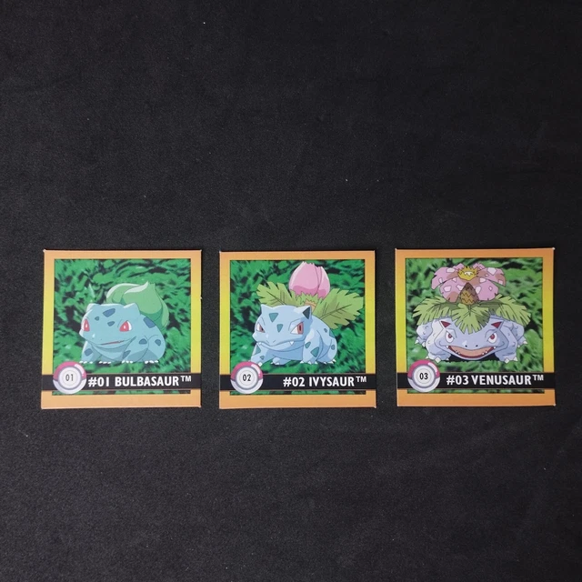 POKEMON STICKERS SERIES 1 _ Artbox 1999 _ NM _ Bulbasaur Ivysaur ...