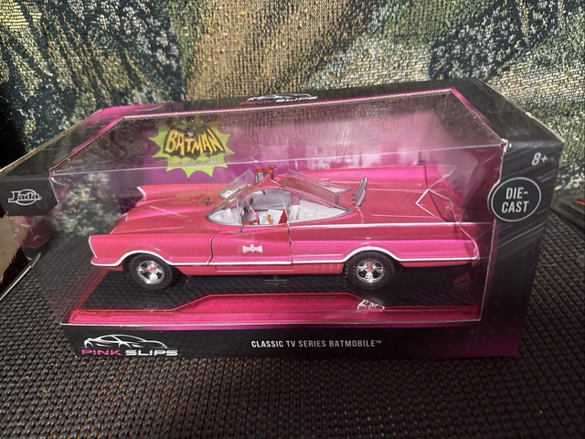 JADA TOYS 2024 "Pink Slips" Pink Classic TV Series Batmobile 1:24 Scale ...