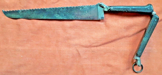 ANTIQUE FIELD-SURGEON’S FOLDING Amputation Saw - Germany - 1750 / 1800 ...