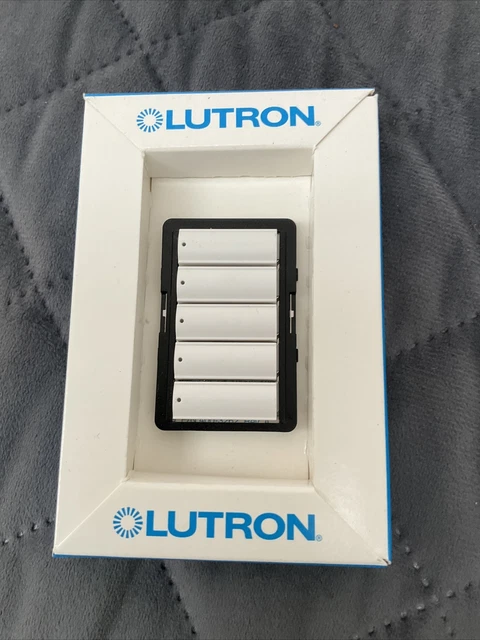 LUTRON QSWS2B-5BN-WH SEETOUCH Qs, 5 Buttons Sub Control Module, White £ ...