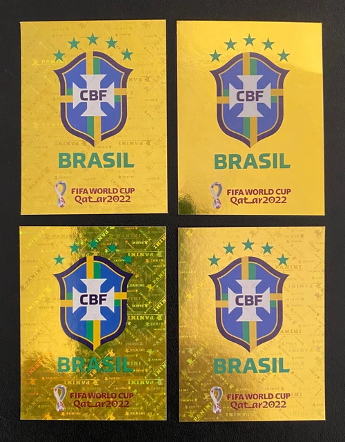 PANINI QATAR 2022 - BRA 2 Logo Brazil Gold - All 4 Versions Unglued - World Cup £8.79 - PicClick UK