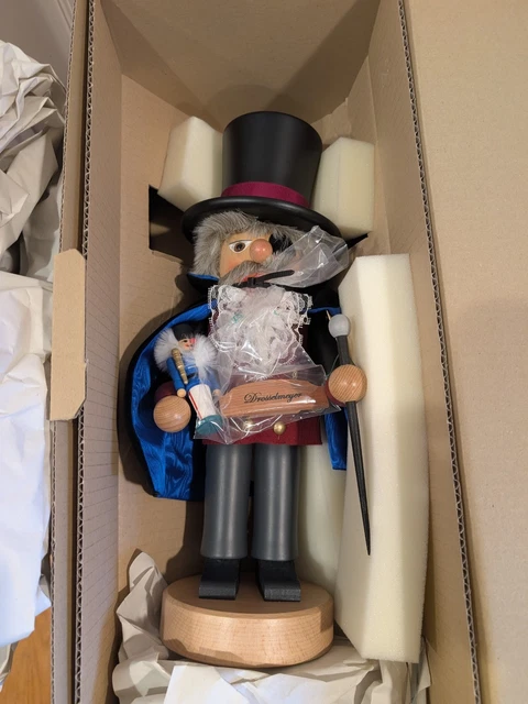 NOS RARE CHRISTIAN ULBRICHT 15" Drosselmeyer Nutcracker w/ Box Germany ...
