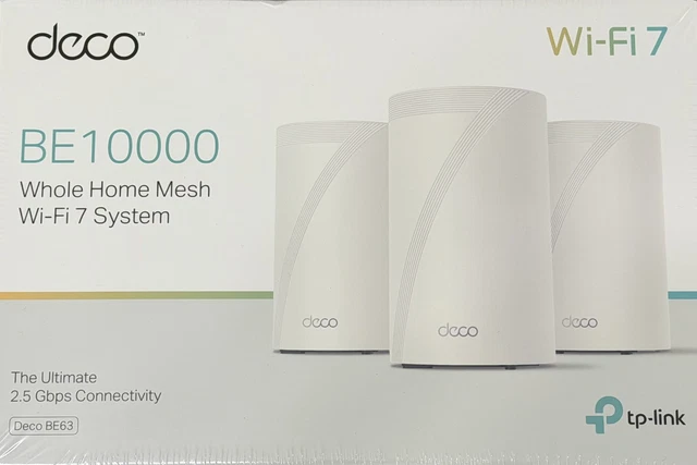 TP-LINK DECO BE63 Tri-Band WiFi 7 BE10000 Whole Home Mesh System - (3 ...