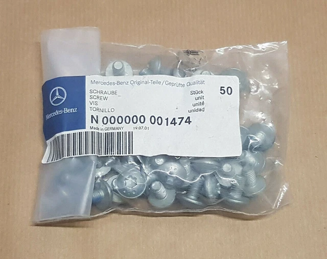 50X MERCEDES SECHSRUNDSCHRAUBE Sechskant Schraube N 000000 001474 M6X10 ...