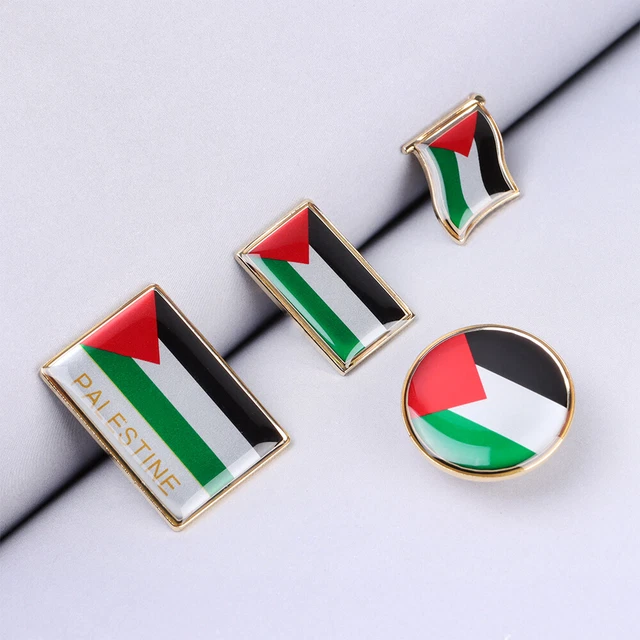 BROOCHES FREE PALESTINIAN Badge Palestine Flag Emblem SAVE GAZA Lapel ...
