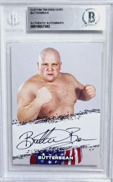 CARTE DE BOXE personnalisée signée Butterbean / Eric Esch autographe ...