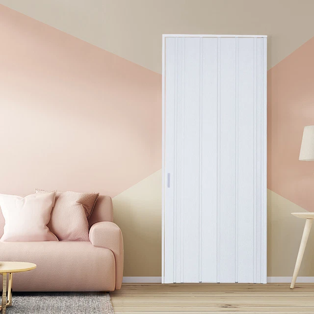SLIDING WHITE PVC Panel Divider Door Folding Door Living Room Study ...