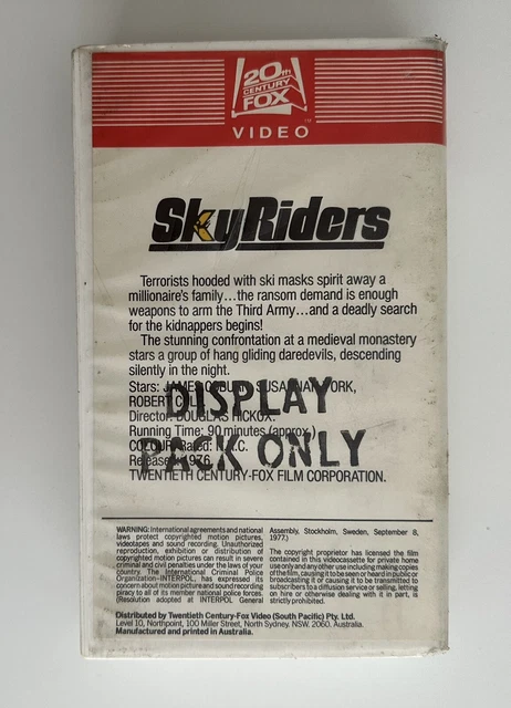 SKY RIDERS [BETA] 20th Century Fox Magnetic Video Ex-Rental Tape 1976 £ ...