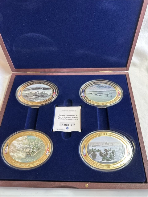 WINDSOR MINT 70TH Anniversary D-Day Operation Overlord' Boxed X4 Coin ...