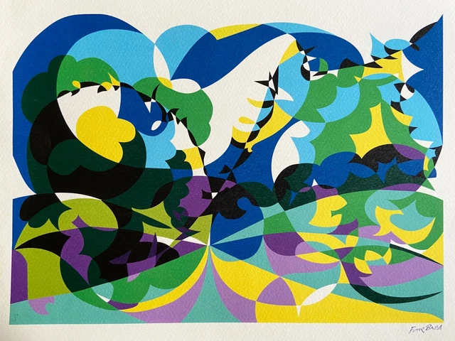 GIACOMO BALLA LITHOGRAPHIE 1968 Zweijährig Von Venedig COA Nummeriert ...