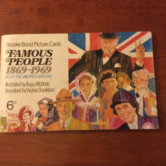 BROOKE BOND PICTURE Cards Famous People 1869 to 1969 Complete Set £4.99 ...
