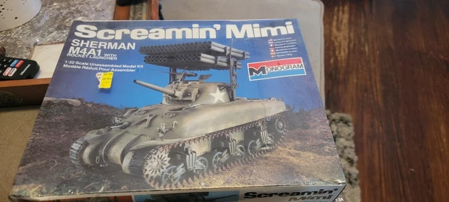 MONOGRAM SHERMAN M4A1 Screamin' MiMi Tank 1:32 Scale Plastic Model Kit ...