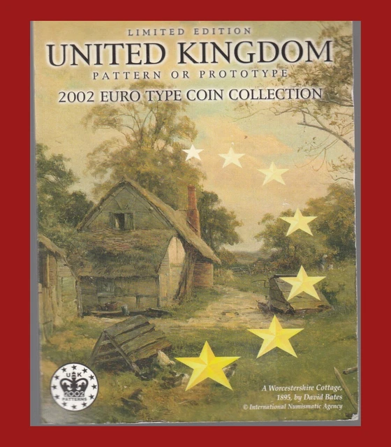 UK 2002 EURO Pattern Coin SET Test Test Folder FDC United Kingdom £15. ...