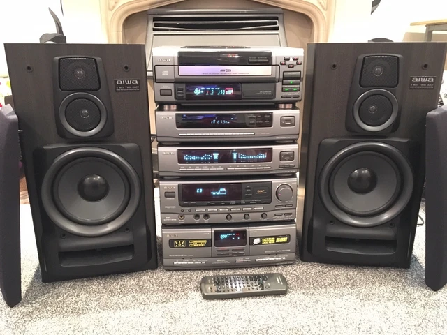 AIWA HI-FI STEREO SEPARATES STACK SYSTEM MX-Z9500 Amplifier Cd Tape ...