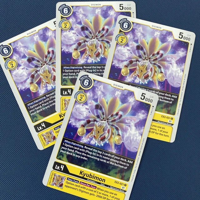 DIGIMON TCG RENAMON Digital Hazard EX2- 019 Rare x4 Playset Deck Yellow ...