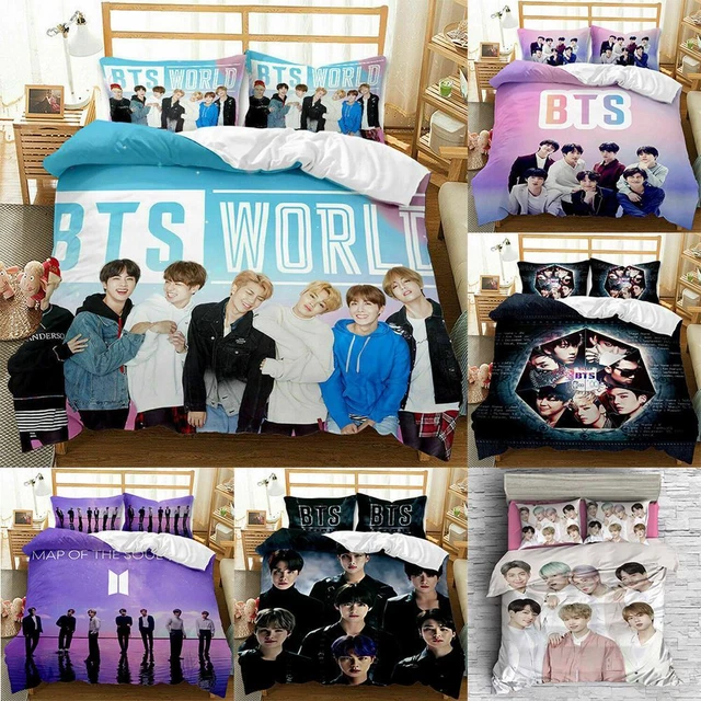BTS BANGTAN BOYS Collection Quilt Duvet Cover Set Bedspread Bed Linen ...