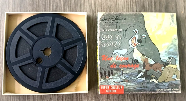 RARE FILM COULEUR sonore Super 8 ROX ET ROUKY une leçon de courage Walt ...