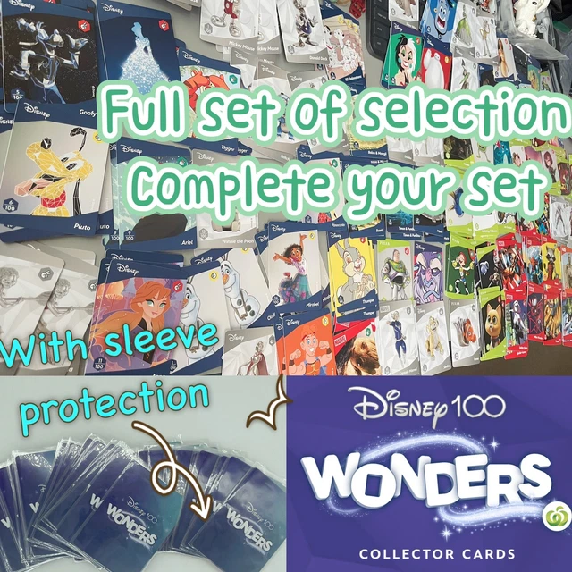WOOLWORTHS WONDERS DISNEY 100 Collector Trading Cards 2023 Pick Choose ...