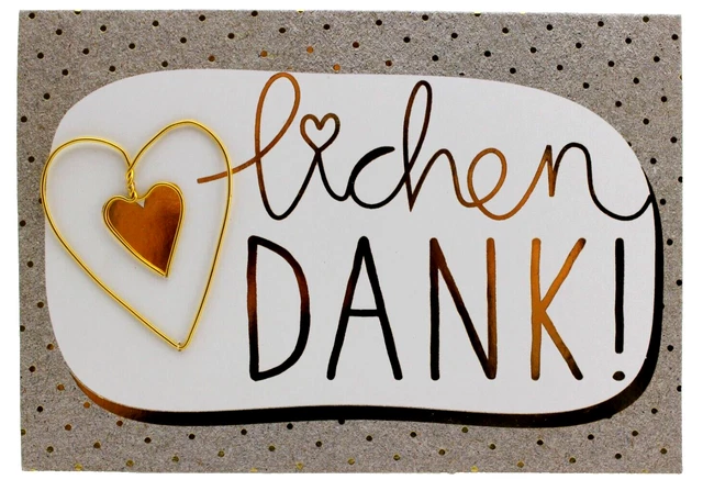 SHEEPWORLD HERZLICHEN DANK! Karte grau Danke Gruß- Glückwunsch- Karte ...