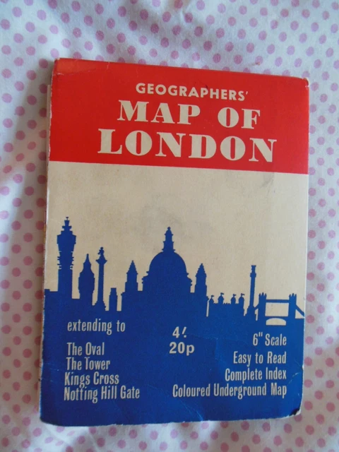 GEOGRAPHERS' MAP OF LONDON (c. late 60s / early 70s) £6.95 - PicClick UK