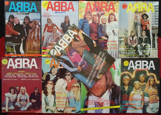 OFFICIAL ABBA MAGAZINES - Issues 1, 2, 3, 4, 5, 6, 7, 8 & 9 £168.61 ...