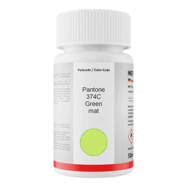 PANTONE 374C GREEN mat stylo retouche 50ml à séchage rapide EUR 8,90 ...
