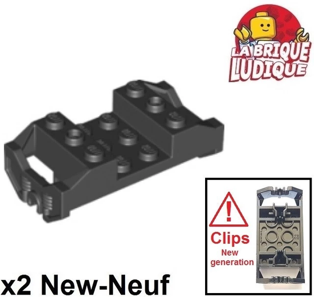 LEGO X2 TRAIN Wheel Wheel Bogie Stand RC Pins Clip-on Axis Black/Black ...