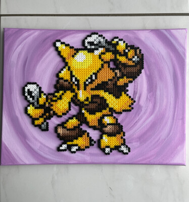 PIXEL ART / Perles A Repasser Pokemon Tableau De Pikachu Qui Court EUR ...