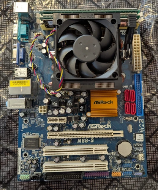 ASROCK N68-S MOTHERBOARD Micro-ATX AM2 AM2+ AM3 DDR2 + CPU/Cooler/RAM £ ...