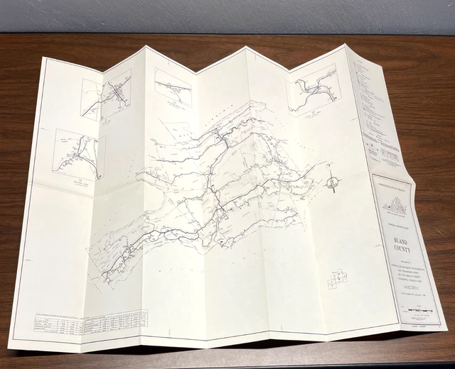 BLAND COUNTY 1981 General VDOT Highway Map Bland County, Virginia $11. ...