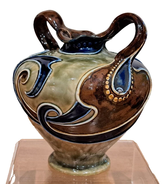 A MOST UNUSUAL Doulton Lambeth Organic Art Nouveau Vase by Frank Butler ...
