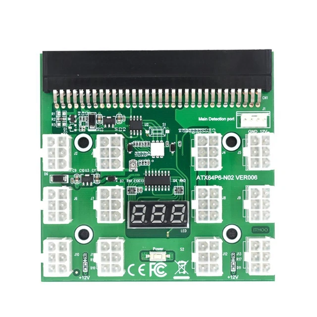 BREAKOUT BOARD GPU PSU Power Module 6Pin to 8Pin Cable Server Card ...
