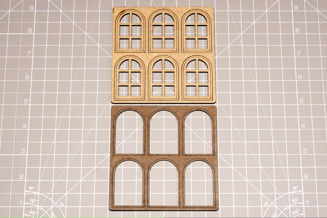 6 X 1:35 Scale Arched Windows Laser Cut For Model Diorama - Model ...