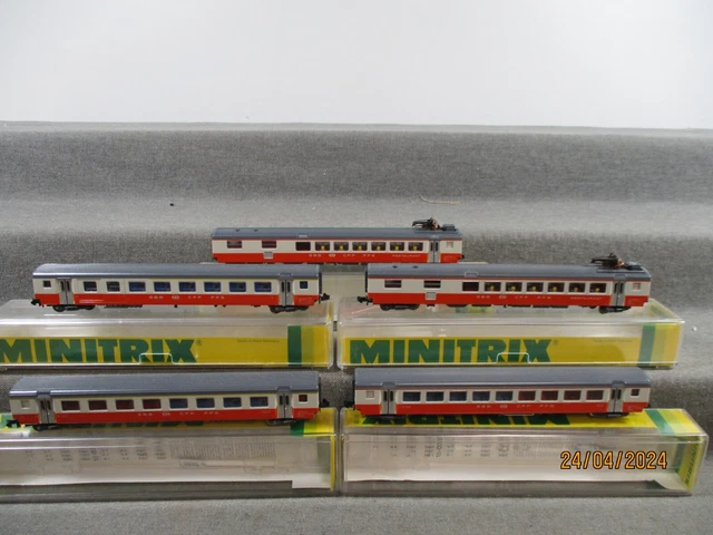 MINITRIX SPUR N Diverse Personenwagen Set 5-tlg. SBB Speisewagen u.a ...
