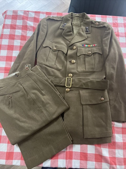 BRITISH ARMY WW2 Officers Service Dress Uniform Jacket Trousers Royal ...