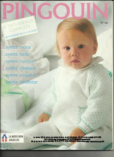 LIVRE CATALOGUE TRICOT+MACHINE « Pingouin »Layette EUR 5,00 - PicClick FR