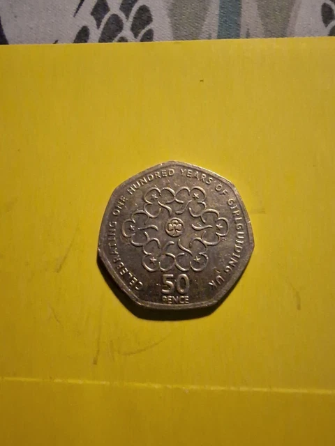 GB COMMEMORATIVE ( 2010 RARE ) 50p CELEBRATION 100 YEARS OF GIRLGUIDING UK COIN £3.50 - PicClick UK