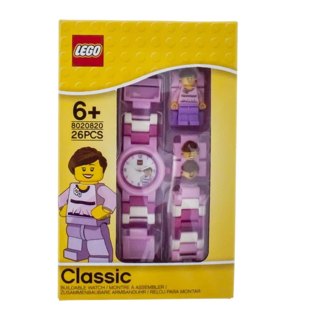 LEGO CLASSIC PINK Kids Minifigure Link Buildable Watch with Plastic ...