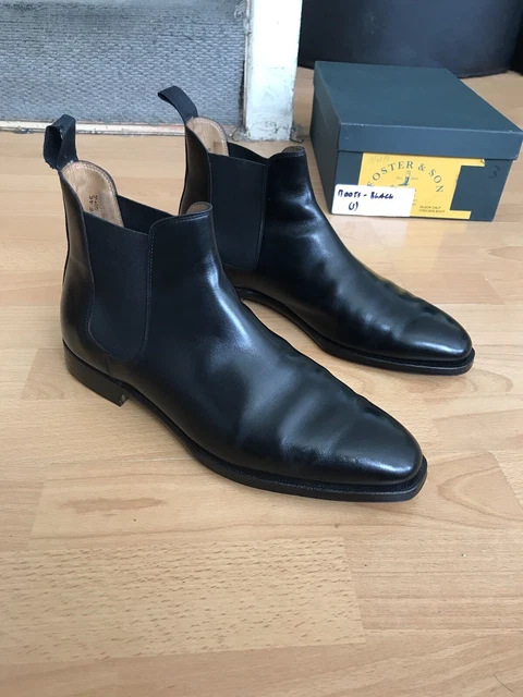 FOSTER AND SON Black Leather Mens Chelsea Boot Uk 8, Boxed £320.00 ...