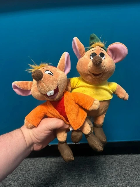 RARE JAQ & Gus Gus from Cinderella HTF Disney Store Princess Plush Doll ...
