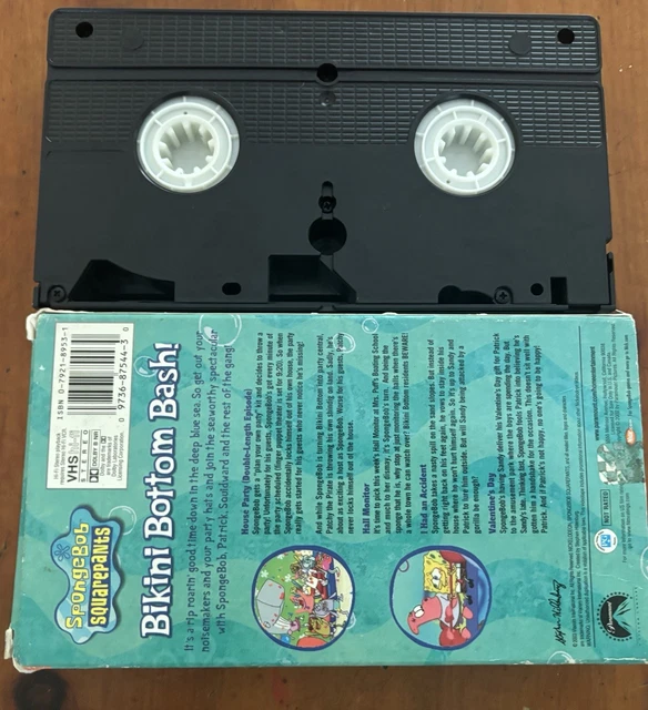 SPONGEBOB SQUAREPANTS BIKINI Bottom Bash VHS VCR Video Nickelodeon 2002 ...