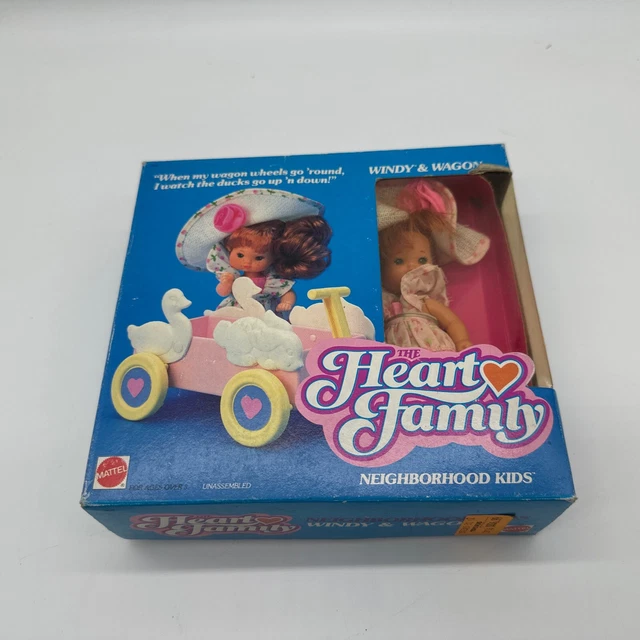 VINTAGE MATTEL THE Heart Family Windy & Wagon quartier enfants #2647 ...