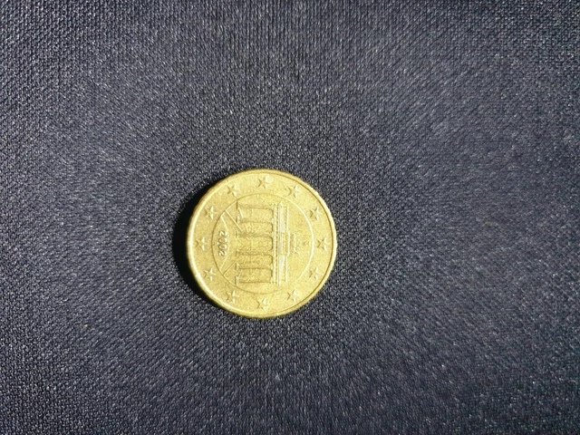 MONETA RARA, 10 centesimi, Germania (2002), errore di conio, Porta ...