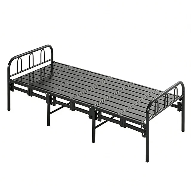 PORTABLE FOLDING GUEST Bed, Space-Saving Foldable Single Bed, Sturdy ...