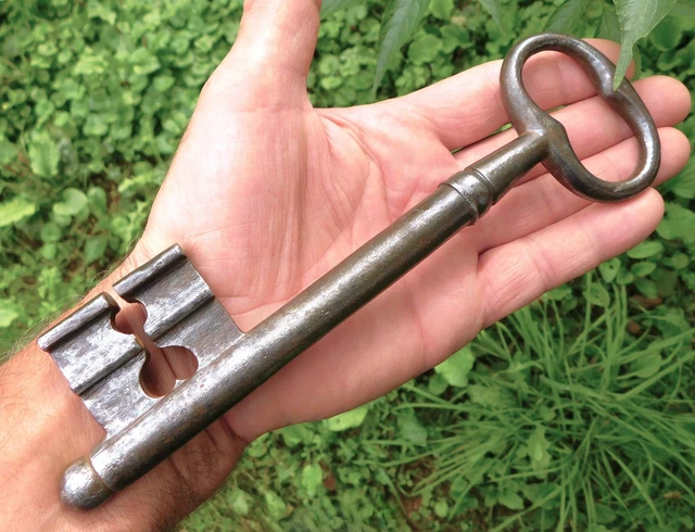 21 CM ANCIENNE grande Clé en Fer Forgé 18-19ème Siècle,Clef,Serrure ...
