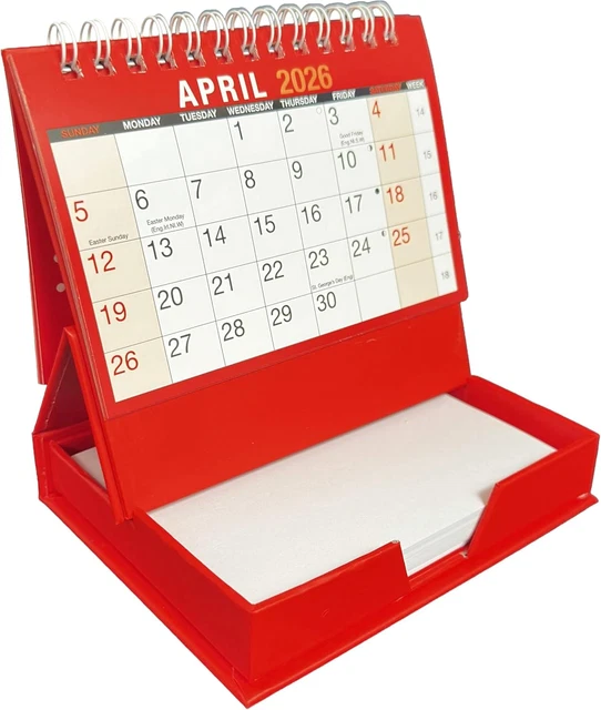2026 DESKTOP MONTH to View Calendar Tear off and Memo Note Pad £13.53 ...
