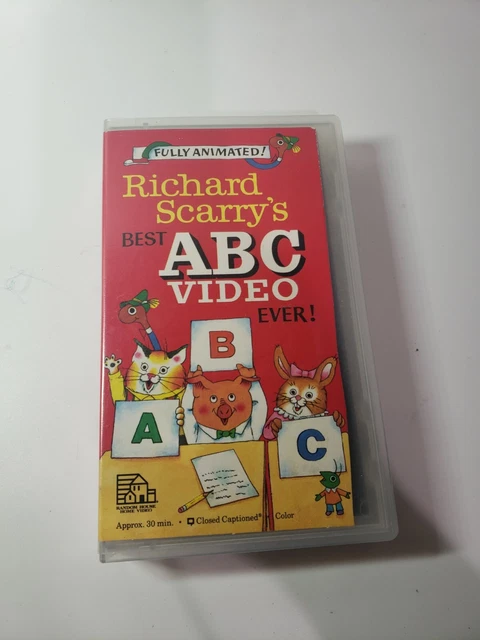RICHARD SCARRYS BEST ABC Video Ever VHS Movie Family Animated Children ...